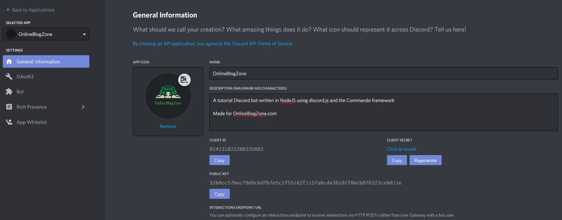 Create a Discord bot in NodeJS - Online Blog Zone