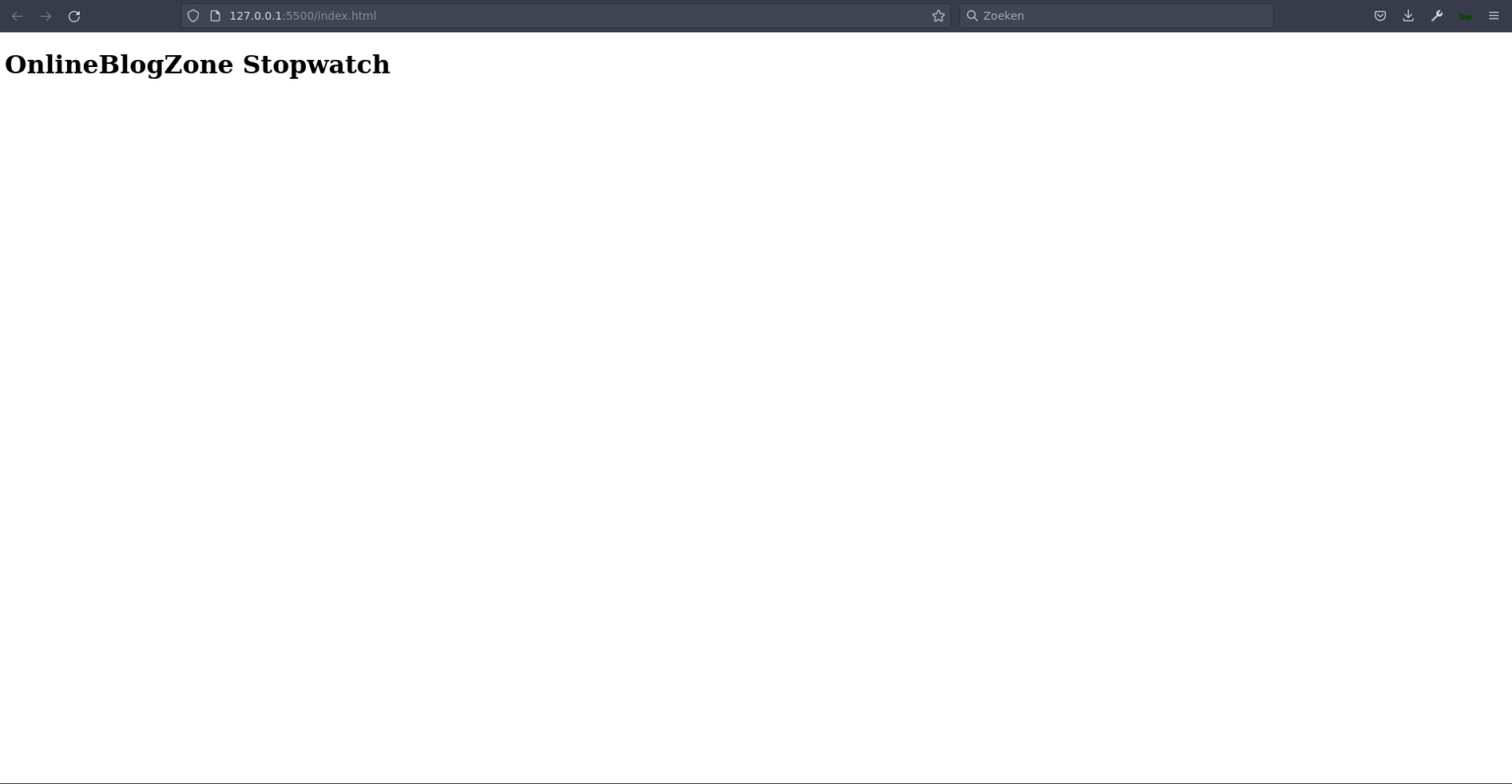 How to create a JavaScript Stopwatch - Online Blog Zone