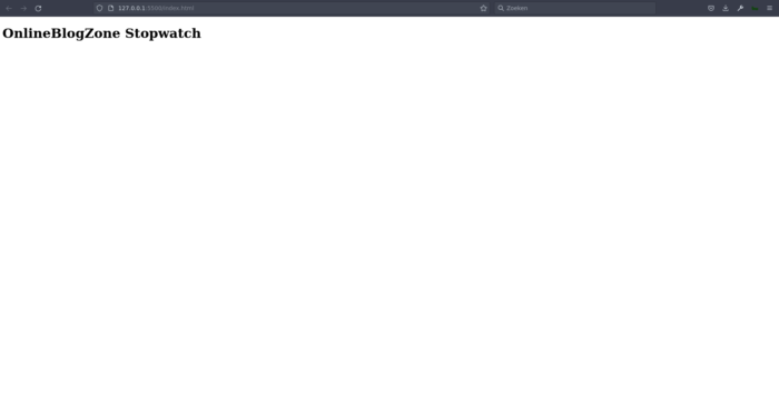 How to create a JavaScript Stopwatch - Online Blog Zone