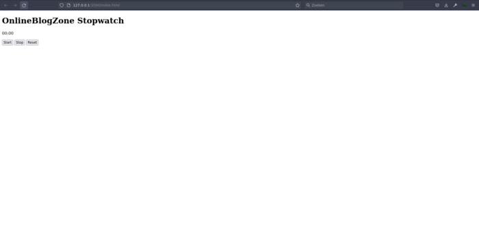 How to create a JavaScript Stopwatch - Online Blog Zone